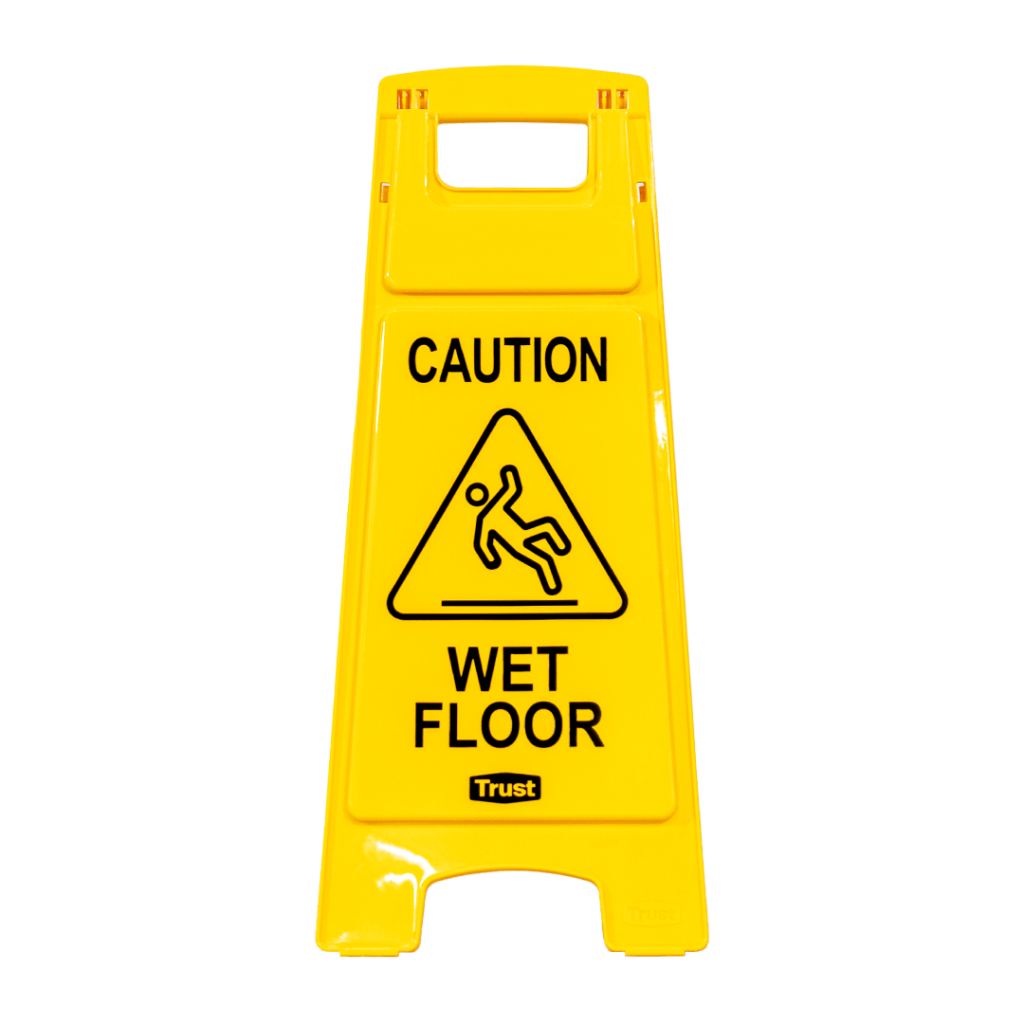 Floor Safety Sign with "Caution Wet Floor" Imprint - Bryden pi